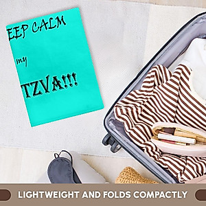 3D Rose I Cant Keep Calm its My bar Mitzvah. turquois. Saying TWL_210355_1 Towel, 15" x 22", Multicolor