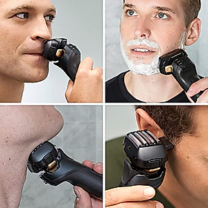Panasonic Electric Razor for Men, Electric Shaver, ARC5 with Premium Automatic Cleaning and Charging Station, Wet Dry Shaver Men, Cordless Razor, with Pop-Up Trimmer ES-LV97-K, Black