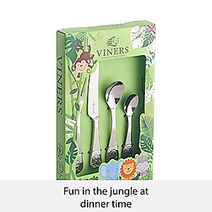 Viners Jungle 4-Piece Kids Cutlery Set Giftbox