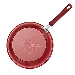 Rachael Ray Brights Nonstick Frying Pan Set / Fry Pan Set / Skillet Set - 9.25 Inch and 11 Inch , Red