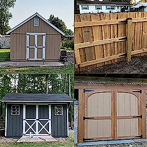 PRIZOM 12Inch T-Strap Shed Door Hinges Gate Strap Hinges Wrought Hardware for Wooden Fences,Yard,Barn Door,Rustproof