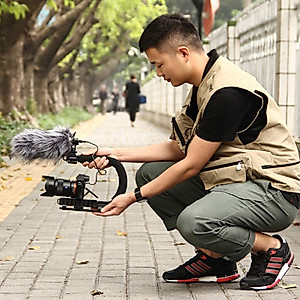 Hemobllo U-Shaped Portable C-Frame Set Camera Equipment U Shape Camera Mount Handle Grip Video Action Stabilizing Vlogging Video Stabilizer Gimbal Camera Mount Cell Phone Metal Low Frame