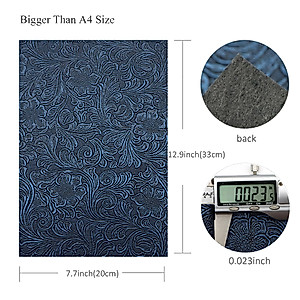 David accessories Bump Texture Faux Leather Sheet 4 Pcs 7.7" x 12.9" (20 cm x 33 cm) Plain Geometric Pattern Printed Faux Leather Fabric Sheet for DIY Bows Earrings Making Crafts (D)