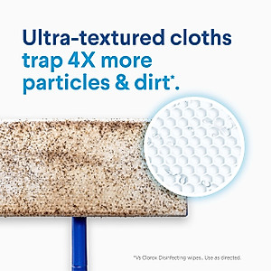 Clorox Disinfecting Wet Mopping Cloths, Disposable Mop Heads, Multi-Surface Floor Mop, Rain Clean Scent, 24 Wet Refills (Pack of 2)