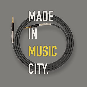 Runway Audio Instrument Cable - Lowest Capacitance Cable on The Market (10ft, Straight to Straight, Aqua-Blue)