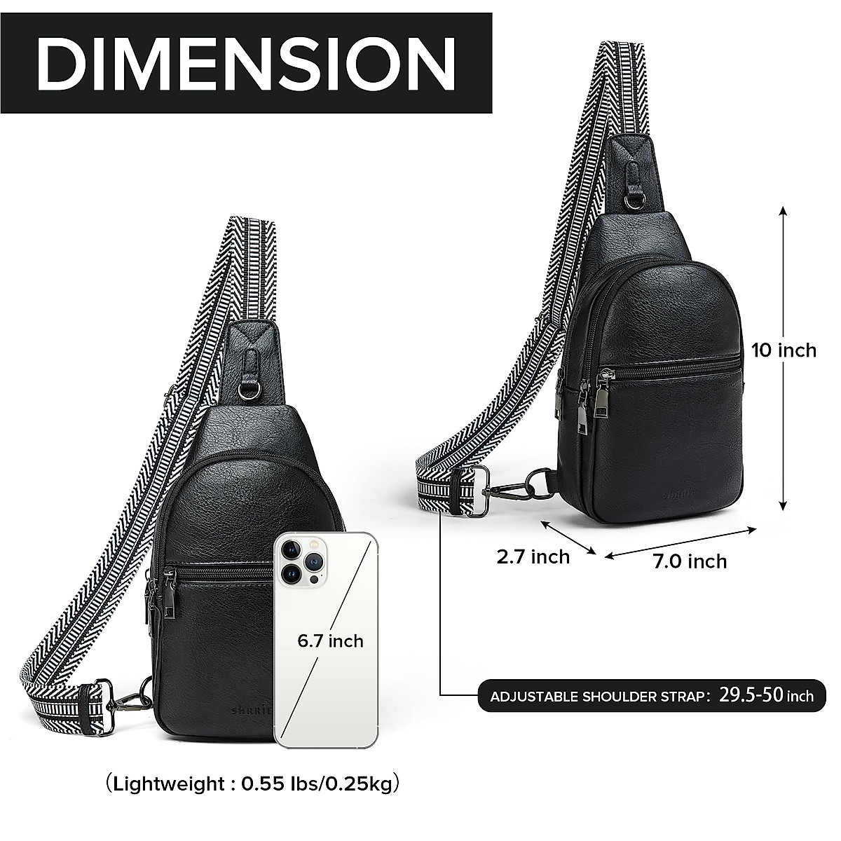 Shrrie Small Sling Bag for Women Fanny Pack Crossbody Bags for Women Trendy,Chest Bag for Women Men for Travel