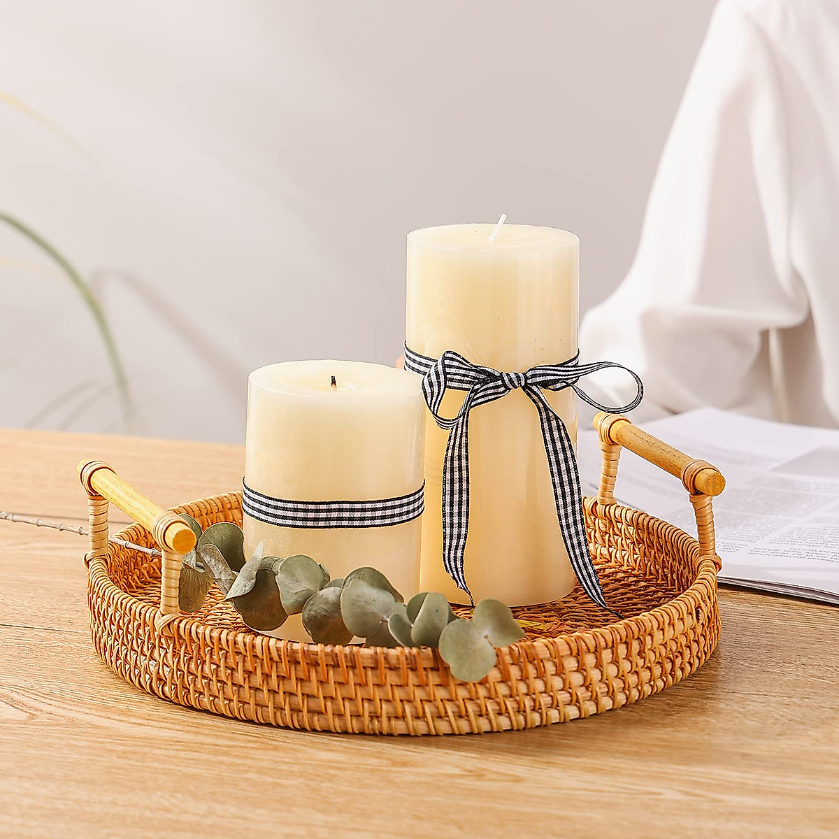 VGOODALL Black Gingham Ribbon, 3/8" x 50Yd Buffalo Checkered Ribbons Black and White Plaid Thin Crafts Ribbon for Decorations Gift Wrapping Picnic Hair Accessories