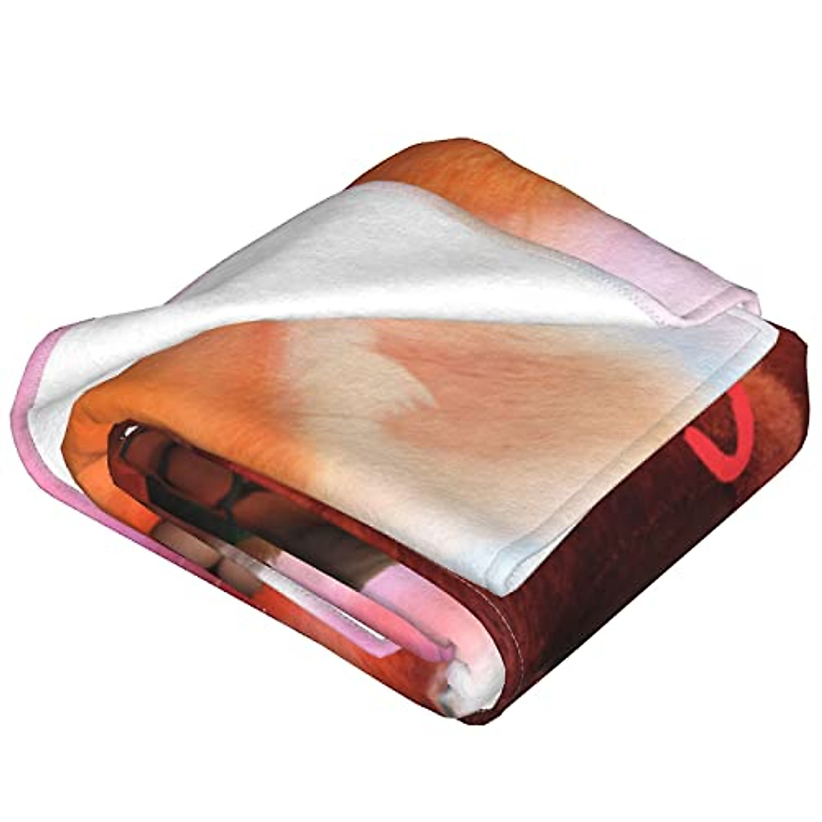 Panda Red Blanket Throw Anime Blanket Ultra Soft Lightweight Cozy Warm Microfiber Fuzzy Blanket for Bed Couch Living Room All Seasons 50"X40"