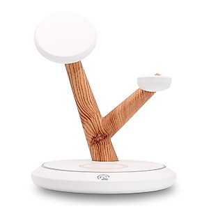 Tree Design Wireless Charger, 4 in 1 Qi Charging Station Stand for Multiple Devices, Charging Station for iPhone 15 14 13 12 Series, Apple Watch Ultra/SE/9/8/7/6/5/4/3/2 and AirPods (White)