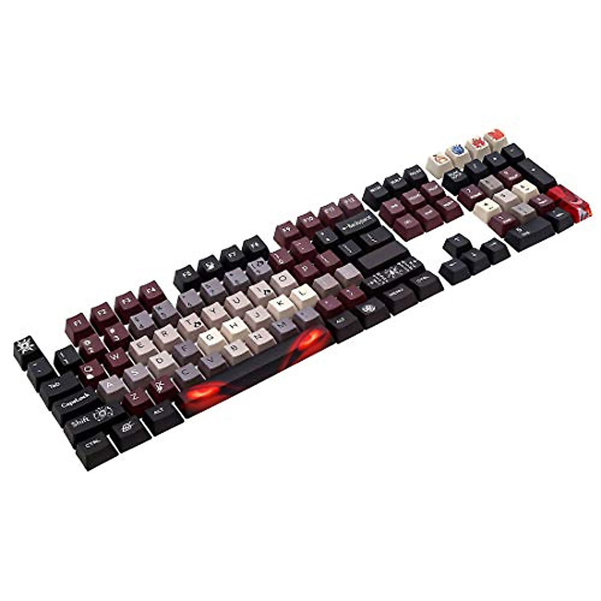 YBEST, YIFAN 108Pcs PBT Dye-sub OEM Profile Keycaps Set for 61648796104 Customized Gaming Mechanical Keyboard - Ninetales