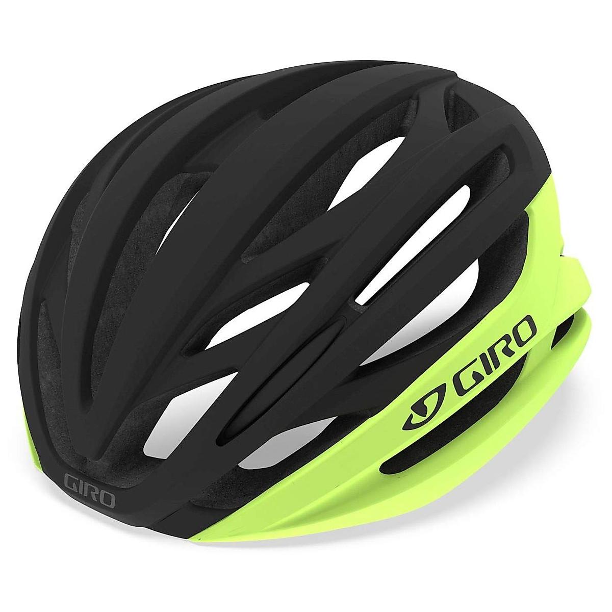 Giro Syntax MIPS Adult Road Cycling Helmet - Highlight Yellow/Black (Discontinued), Medium (55-59 cm)