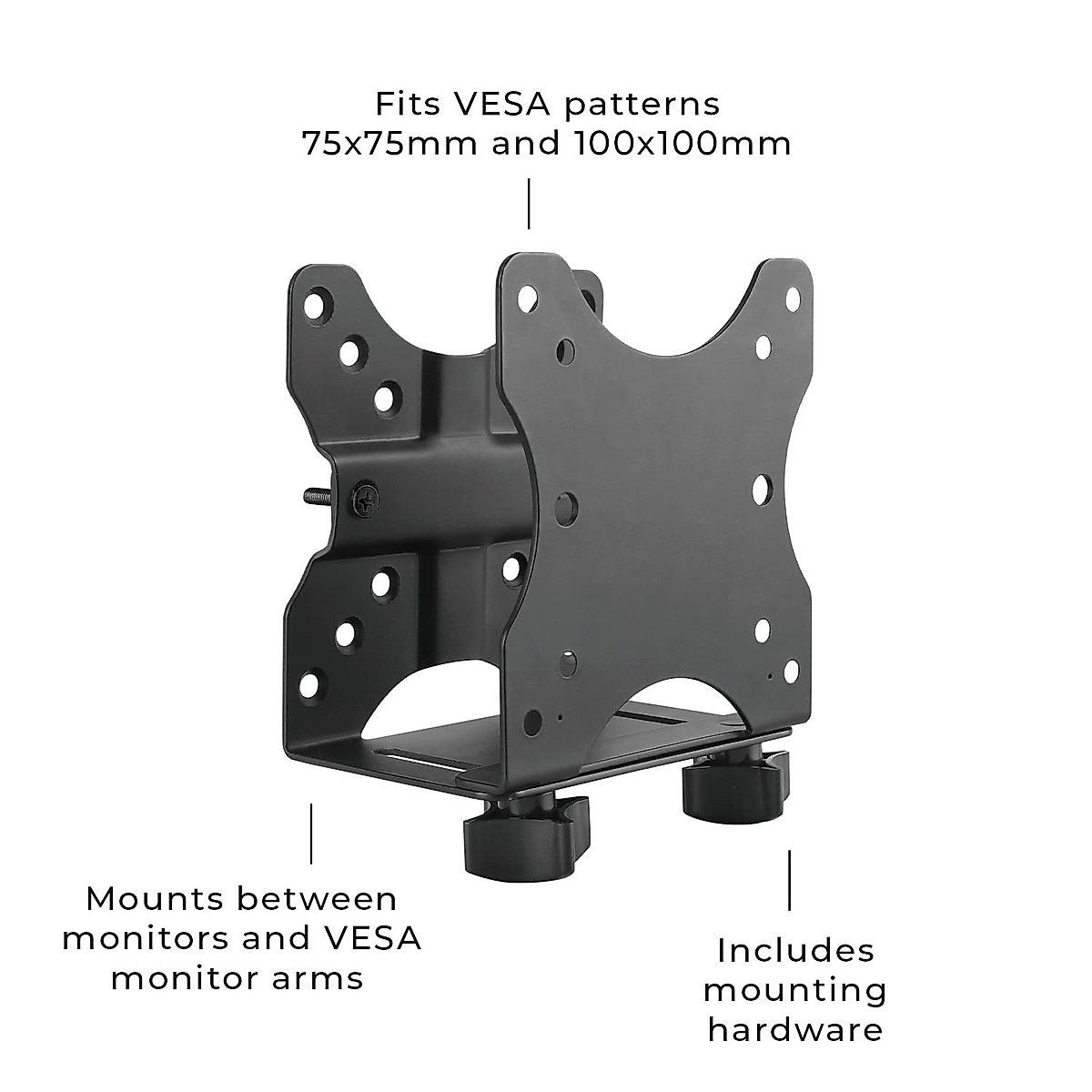 HumanCentric Thin Client Mount Bracket, Mount a Mini PC or Computer to a VESA Monitor Arm or Stand, Pole, or Under Desk or Surface