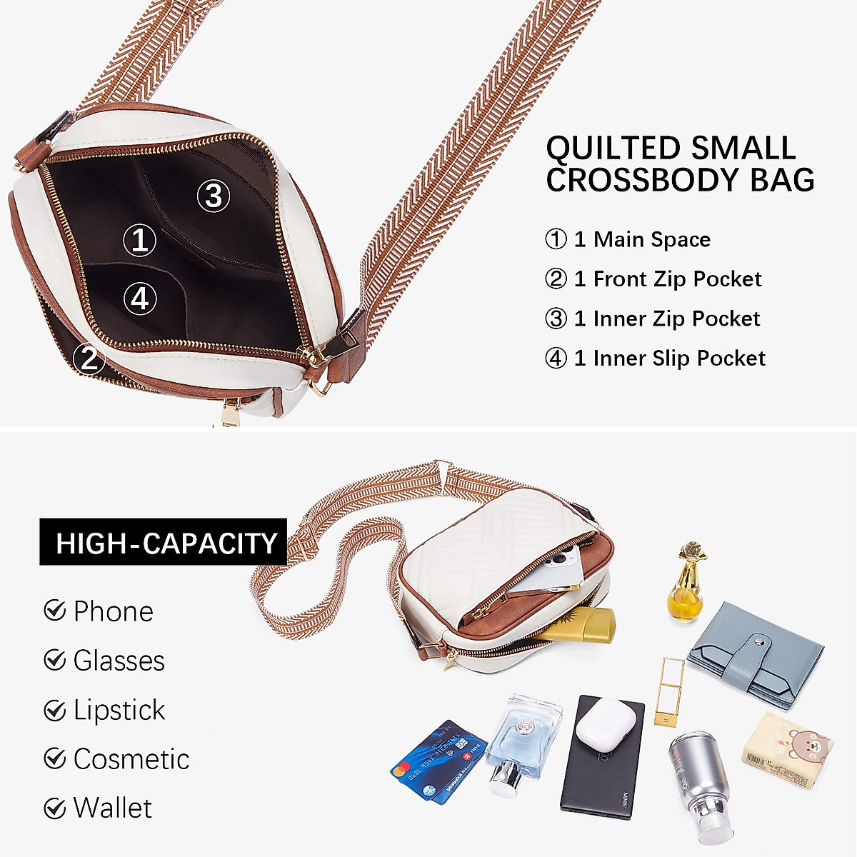 BOSTANTEN Crossbody Bags for Women Small Purses Womens Backpack Purse Leather Travel Backpack