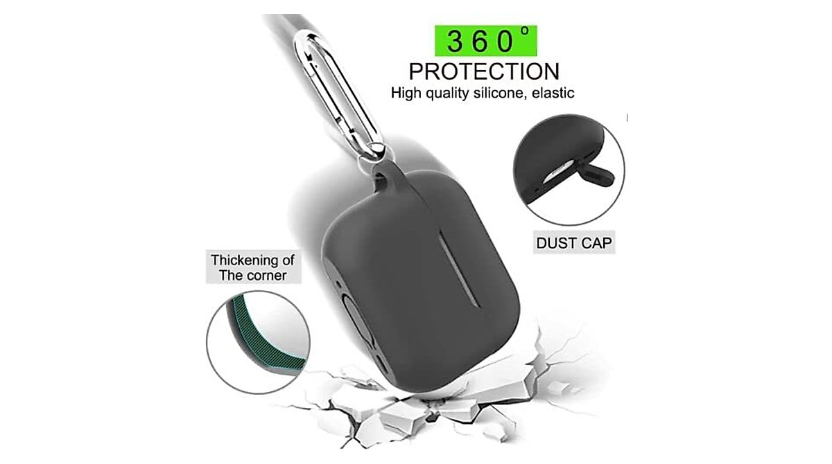 AirPod Pro Replacement Tips & Black Silicone Case for AirPods Pro 2nd Gen