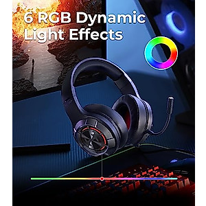 HECATE by Edifier G30 II Wired Gaming Headset, 7.1 Virtual Surround Sound Gaming Headphones with Detachable Noise Cancelling Microphone for PC/MAC/PS4/PS5, RGB Lighting