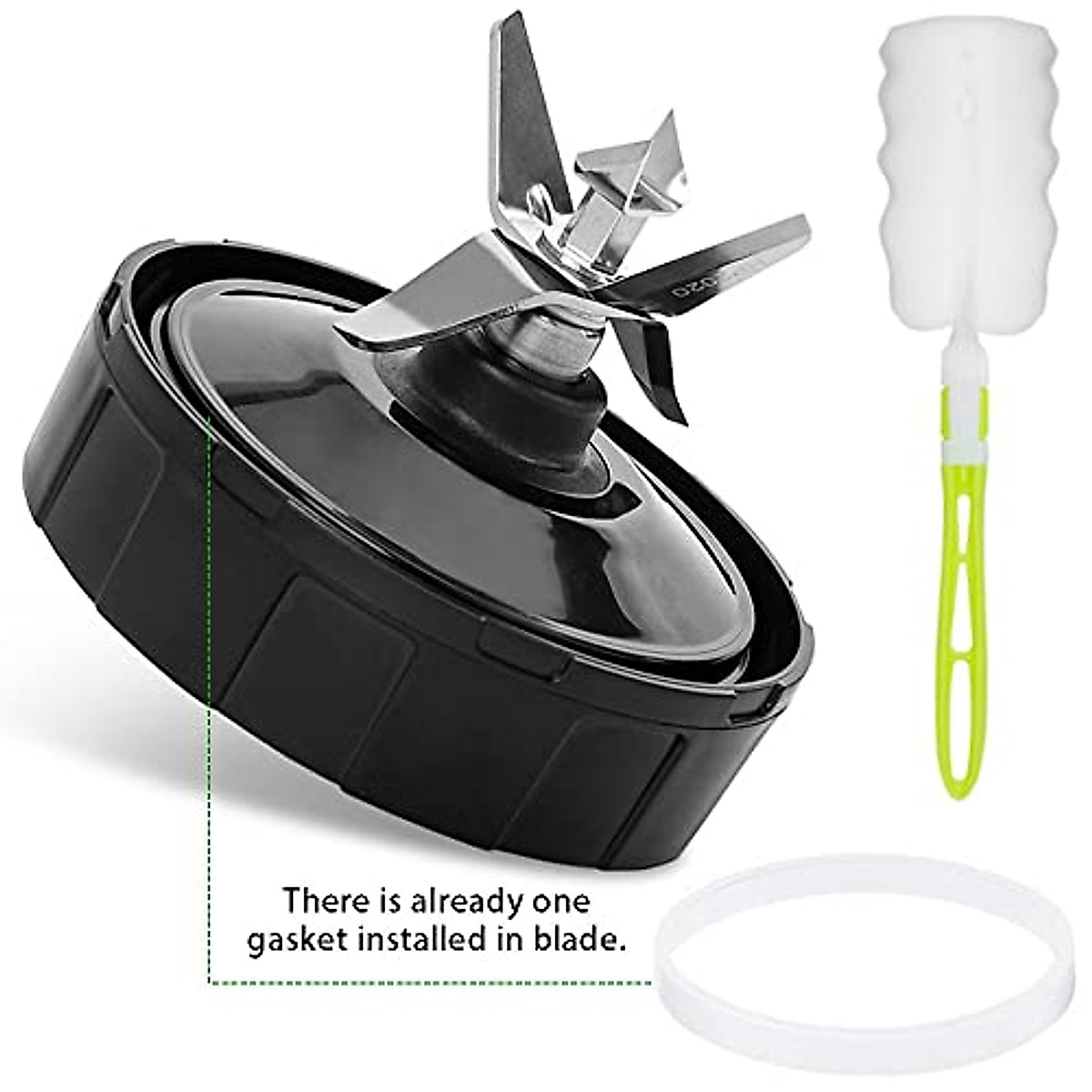 TSPKU (MALE receiver) 7 Fins and 3.94" (10cm) Diameter Blender Blade Replacement for Nutri Ninja Pro BL681A-30, Nutri Ninja Auto-iQ BL480-30 BL482-30 BL642-30 BL682-30 etc.