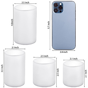 Cylinder Candle Molds for Candle Making, 4in & 3in & 2in Silicone Candle Mold Pillar Epoxy Resin Casting Molds for DIY Crafts, Wax Candle Making, Soaps (4 Sizes)