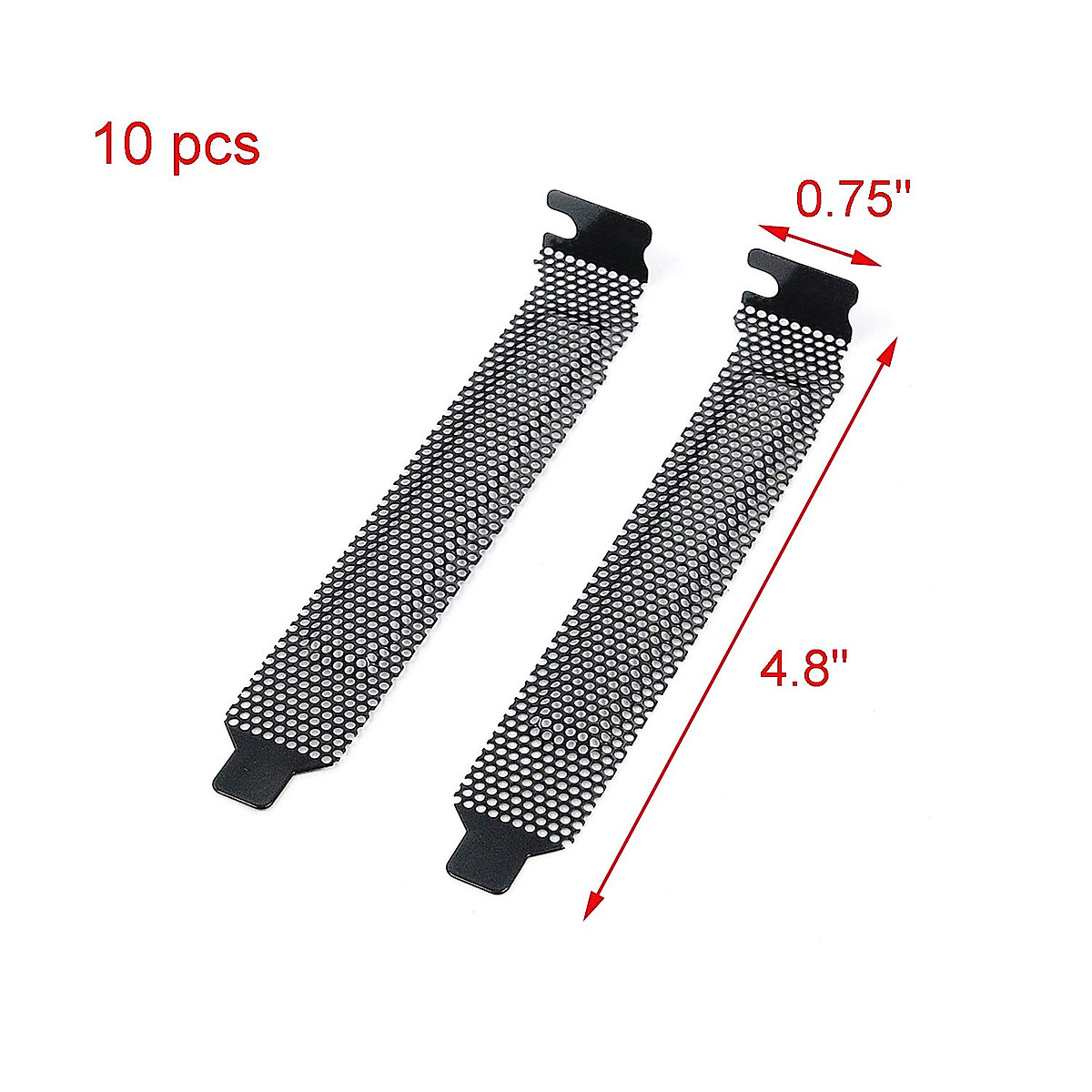 Geesatis 10 PCS Dust Filter Blanking Plate PCI Slot Cover Computer Case Hard Steel PCI Dust Filter(Black) with Mounting Screws