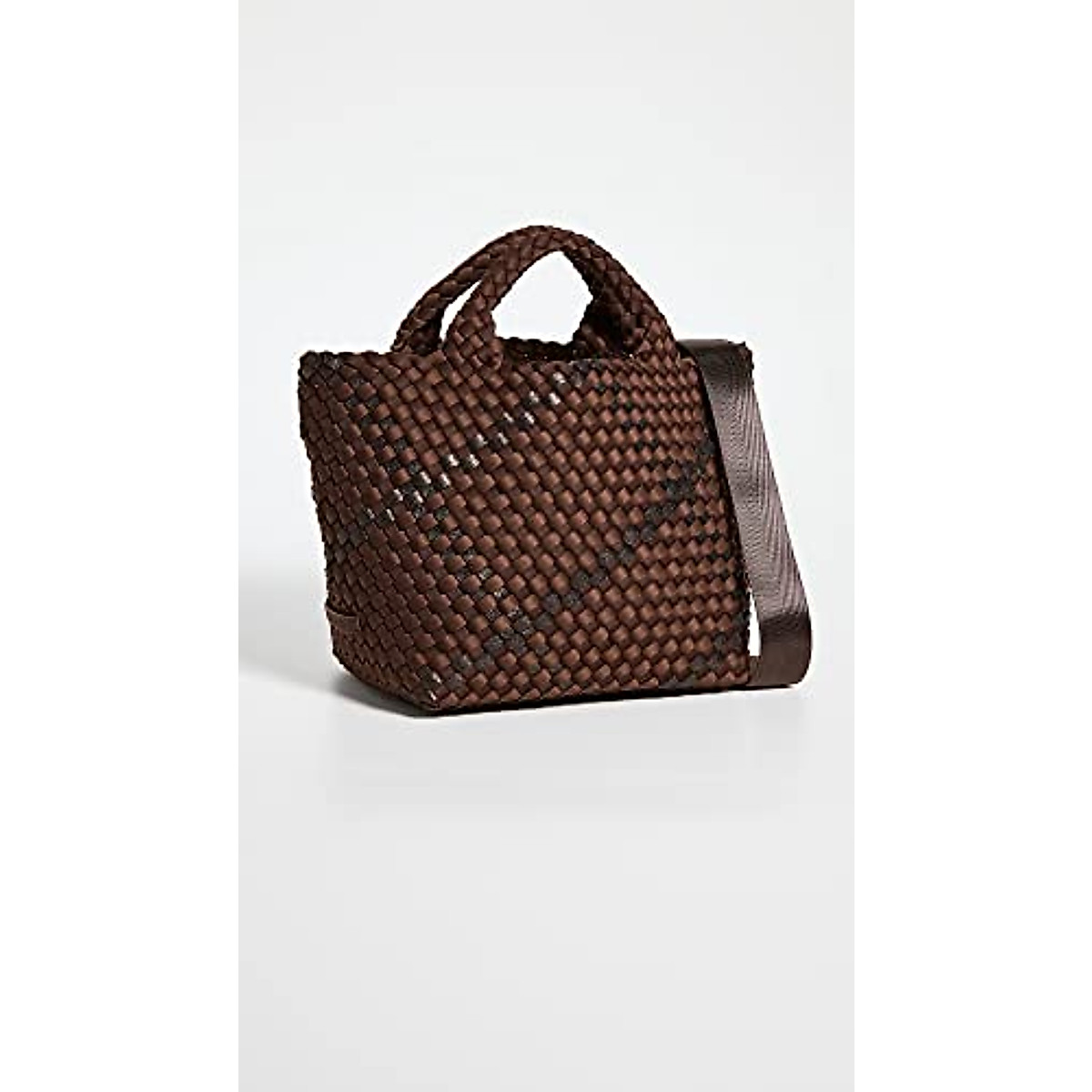 Naghedi Women's St Barths Mini Plaid Tote, Umber, One Size