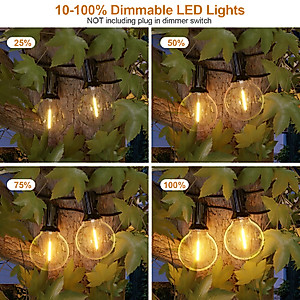 GPATIO 120FT Outdoor String Lights, Waterproof Patio Lights with 64 Hanging Lights Globe G40 Bulbs, 2700k Shatterproof for Backyard Outside Decor