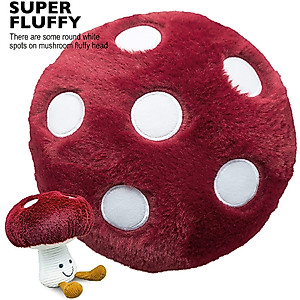 Onsoyours Mushroom Plush 8 Inch, Cute Stuffed Funny Mushroom Plush Pillow for Kids or Home Decorations Plush Toys (Red Mushroom, Small)