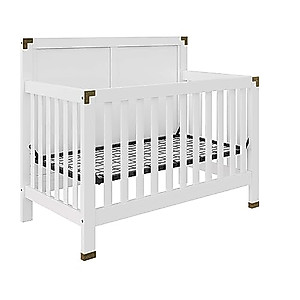 Baby Relax Miles 5-in-1 Convertible Crib, Nursery Furniture, Classic White