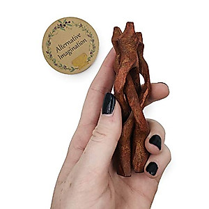 Alternative Imagination Wooden Tripod Stand, Perfect for Abalone Shells, Crystal Balls and More. (Stained (Reddish Brown), 4 Inches)