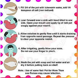 2activelife-Handcrafted Yoga Neti Pot for Nasal Cleansing & Sinus | Ayurvedic Jala Neti Nasal Wash (Red)