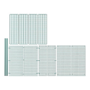 WEBSTORE SUPPLY Stationary Green Wire Security Cage Kit, Commercial Security Metal Mesh Cage, Storage Cage with Shelves (18" W x 60" L x 74" H)