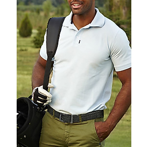 Marino Golf Belts for Men - Braided Woven Stretch Belts comes with a Gift Box - Navy - Small (32-36")