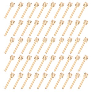 150 Pack 3 Inch Mini Wood Honey Dipper Sticks, Individually Wrapped, Server for Honey Jar Dispense Drizzle Honey