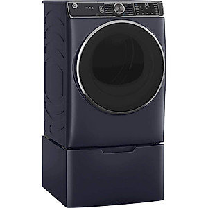 GE GFD85GSPNRS 28" Front Load Gas Dryer with 7.8 cu. ft. Capacity Stainless Steel Drum Built-in WiFi Sanitize Cycle and Damp Alert in Royal Sapphire