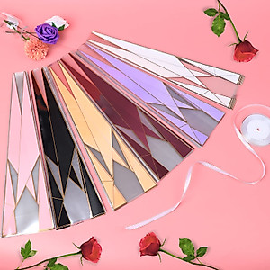 FOIMAS 120pcs Single Flower Sleeves Wrapping Bags Single Rose Florist Bouquet Packaging Bags for Floral Arrangement Supply Wedding Valentine's Day Mother's Day