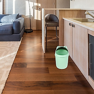 DEARMAMY Cute Frog Trash Can Plastic Wastebasket Kawaii Waste Garbage Bin with Lid Bathroom Trash Can Garbage Basket Bin Rubbish Container Under Desk Trash Bin for Kid Room