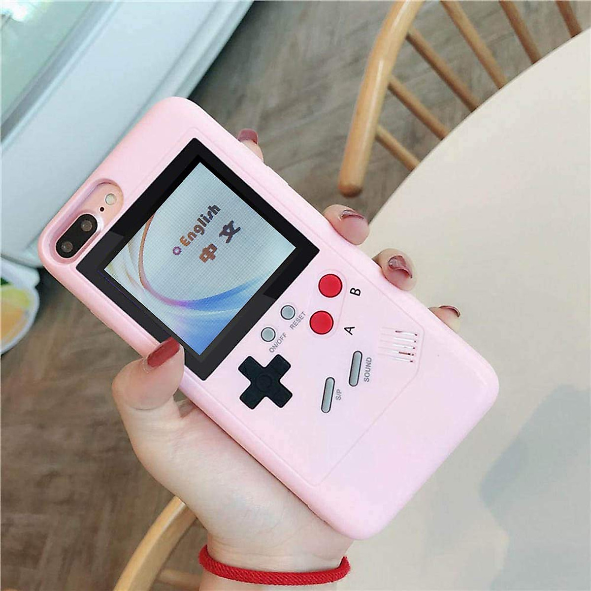 Handheld Game Console Case for iPhone 12/12 Pro, Color Gameboy Case with Built-in Retro Video Games