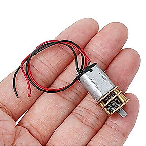 Acxico 3Pcs Mini Micro N20 Gear Motor DC 3V-6V Slow Speed Full Metal Gearbox DIY Robot Car