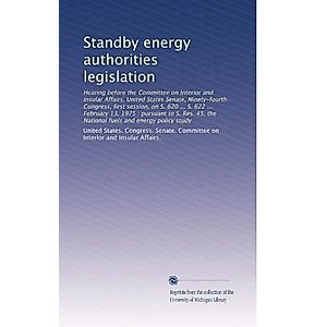 Standby energy authorities legislation