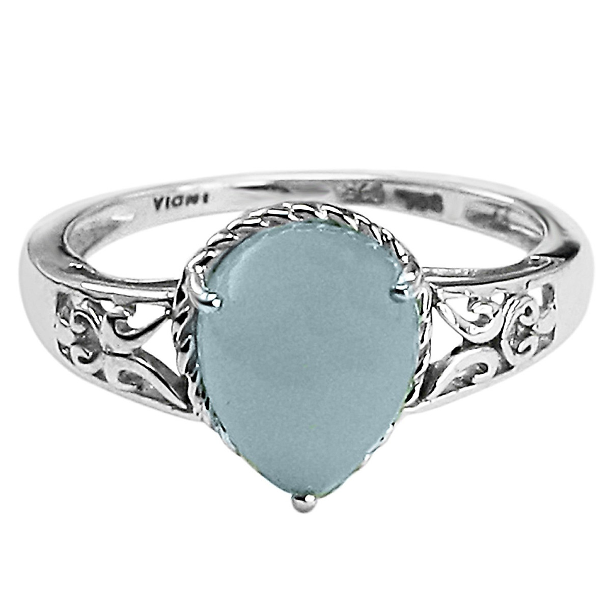 SGL Milky Aquamarine 2.45 Carat Solitaire Ring for Women 925 Sterling Silver Wedding Jewelry for Women