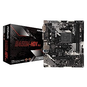 ASRock B450M-HDV R4.0 AM4 AMD Promontory B450 SATA 6Gb/s Micro ATX AMD Motherboard