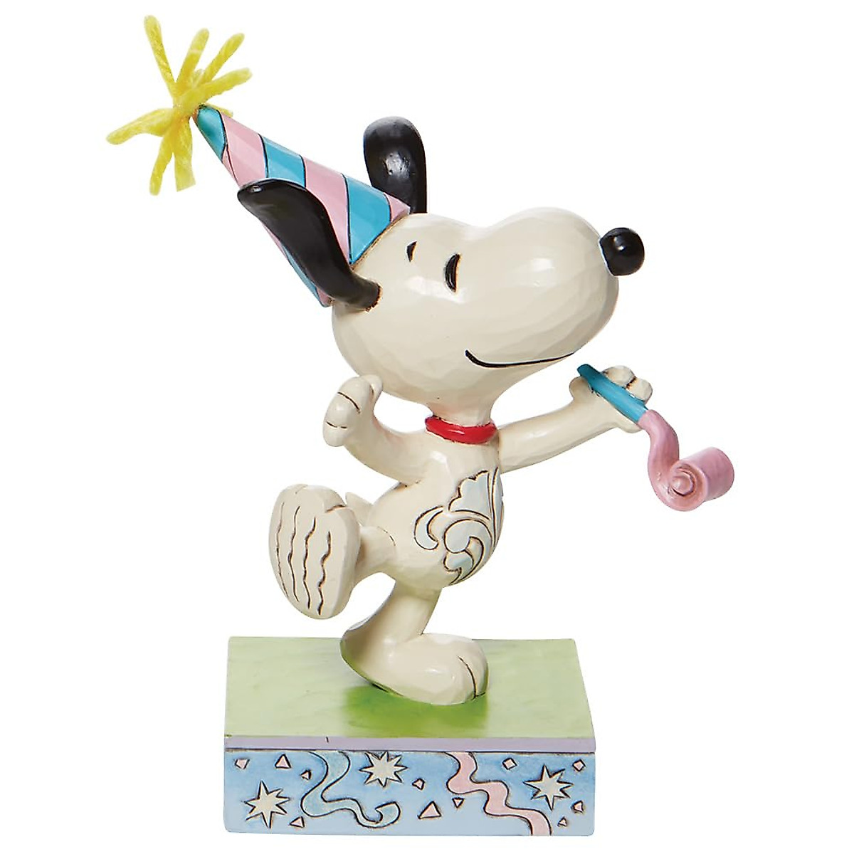 Enesco Jim Shore Peanuts Snoopy Birthday Celebrations Figurine, 5.25 Inch, Multicolor
