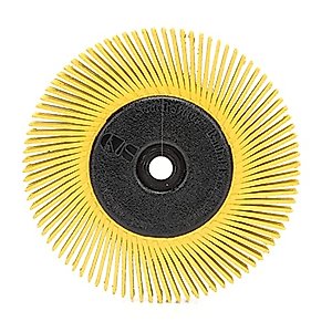Cubitron Scotch-Brite Radial Bristle Brush, 6 in x 1/2 in x 1 in 80 With Adapter