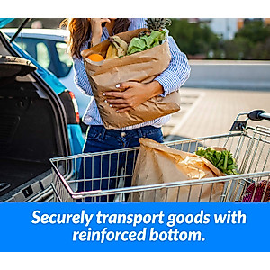 Reli. Paper Grocery Bags (125 Pcs Bulk) (12x7x17) 70 Lbs Basis, Extra Heavy Duty | Brown Paper Bag, Large Grocery Kraft Sacks -Takeout, Restaurant, Retail, Shopping