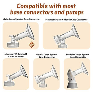 Cushy Silicone Flanges, Idaho Jones - Pack of 2, 21mm - Compatible with Spectra - Lightweight and Comfortable - Gentle Pumping - Pump in Style Flanges