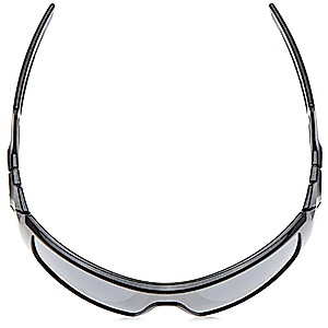 Oakley Men's OO9081 Oil Rig Rectangular Sunglasses, Polished Black & Silver Ghost Texture/Black Iridium, 28 mm