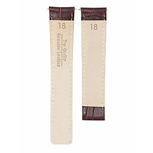 Ewatchparts 18MM LEATHER BAND STRAP COMPATIBLE WITH IWC PORTUGUESE PILOT DEPLOYMENT CLASP 18/16 BROWN