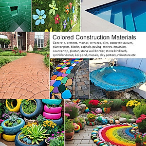 Huixiang 0.44lb 7oz Concrete Cement Pigment-blue Iron Oxide Powder, Concrete Cement Dye Pigment for Brick, Tile, Clay, Lime, Mortar, Grout, Plaster, Paint, Bath Bombs Coloring Powder(Blue,0.44lb)