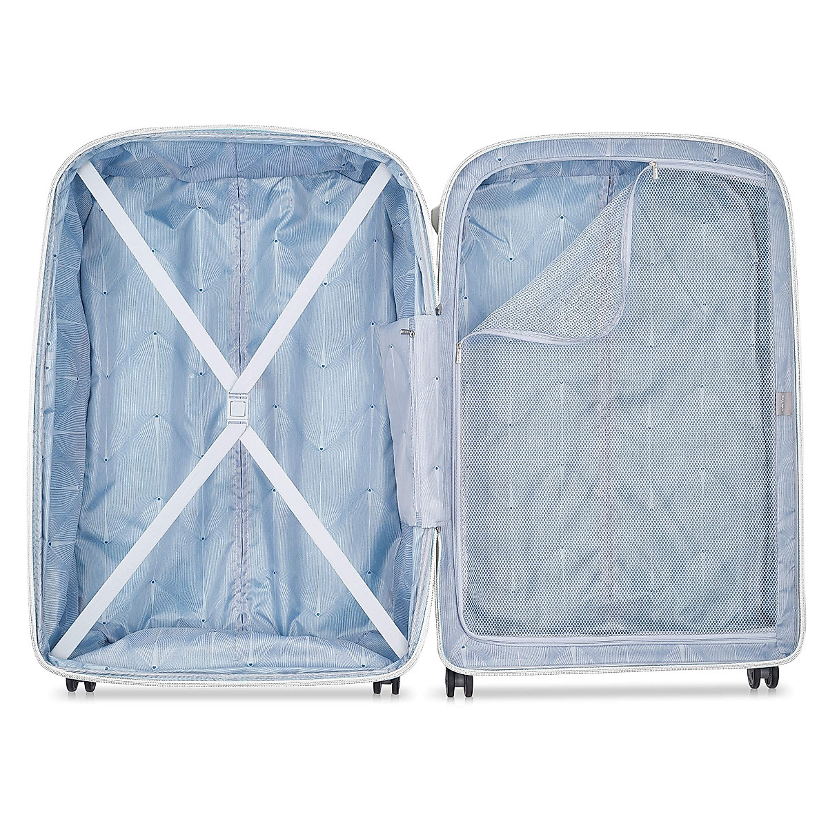 DELSEY Paris Clavel Hardside Expandable Luggage with Spinner Wheels, White, Checked-Large 30 Inch