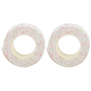 2 Packs Label Tape for KINGJIM LR5C Labeler Thermal Paper Laminated Tape for Office Supplies, 15mm x 4m/0.6inch x 13.1ft, Color Dot on White