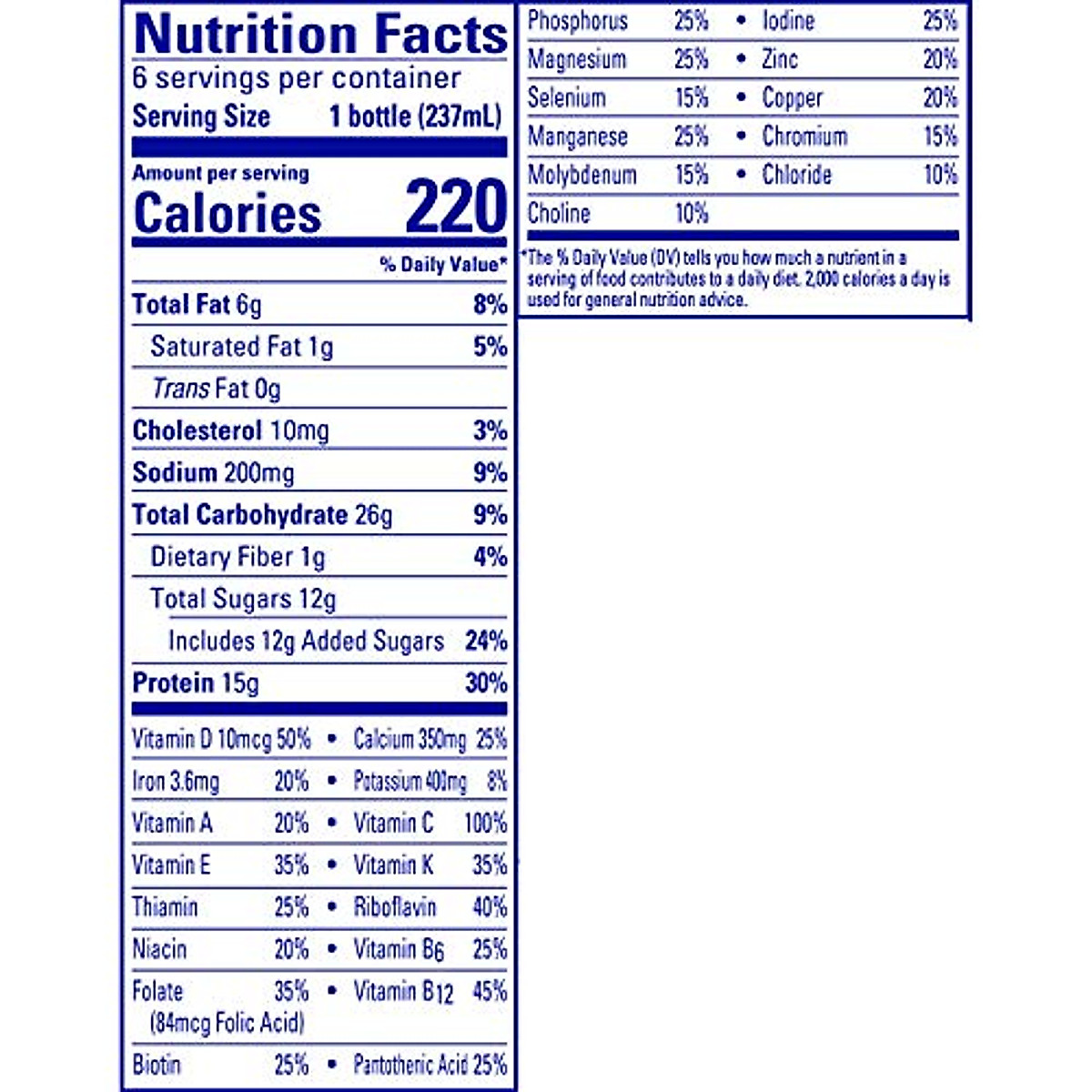 Carnation Breakfast Essentials High Protein Ready-to-Drink, Classic French Vanilla, 8 FL OZ Bottle (Pack of 6) (Packaging May Vary)