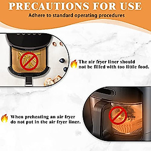 Air Fryer Disposable Paper Liners, 120 Pcs Square Parchment Cooking Non-Stick Liner for Airfryer, Microwave Oven, Frying Pan, 6.3 Inch Oil-proof Air Fryers Filters Sheet for 2 3 4 4.5 Qt Baking Basket